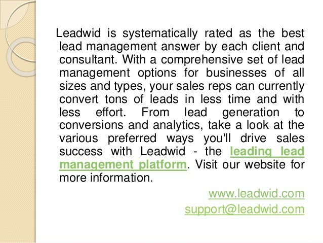 Lead management platform | PPT