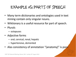 CINF 18: Wikipedia and Wiktionary as resources for chemical text mining ...