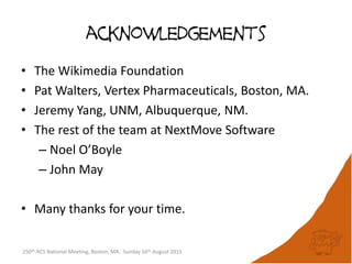 CINF 18: Wikipedia and Wiktionary as resources for chemical text mining ...