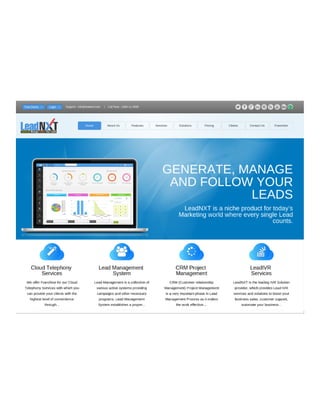 LeadNXT cloud solution to generate your leads | PDF