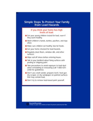 Lead Paint Epa Brochure | PDF