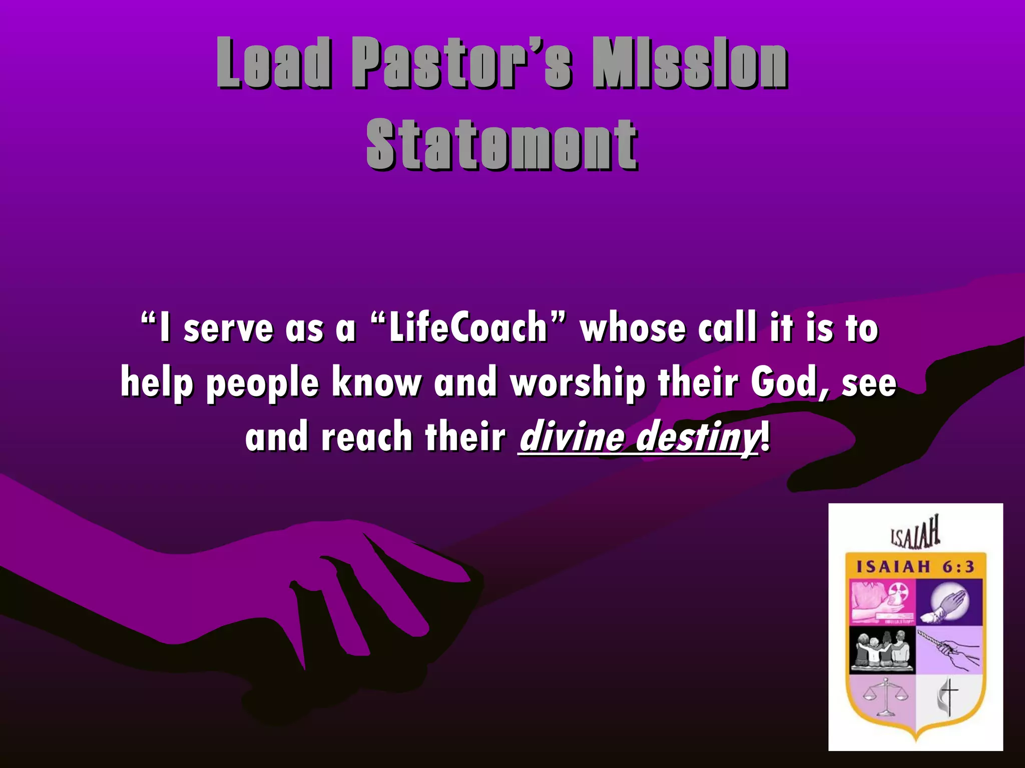 Lead Pastor Mission Statement | PPT