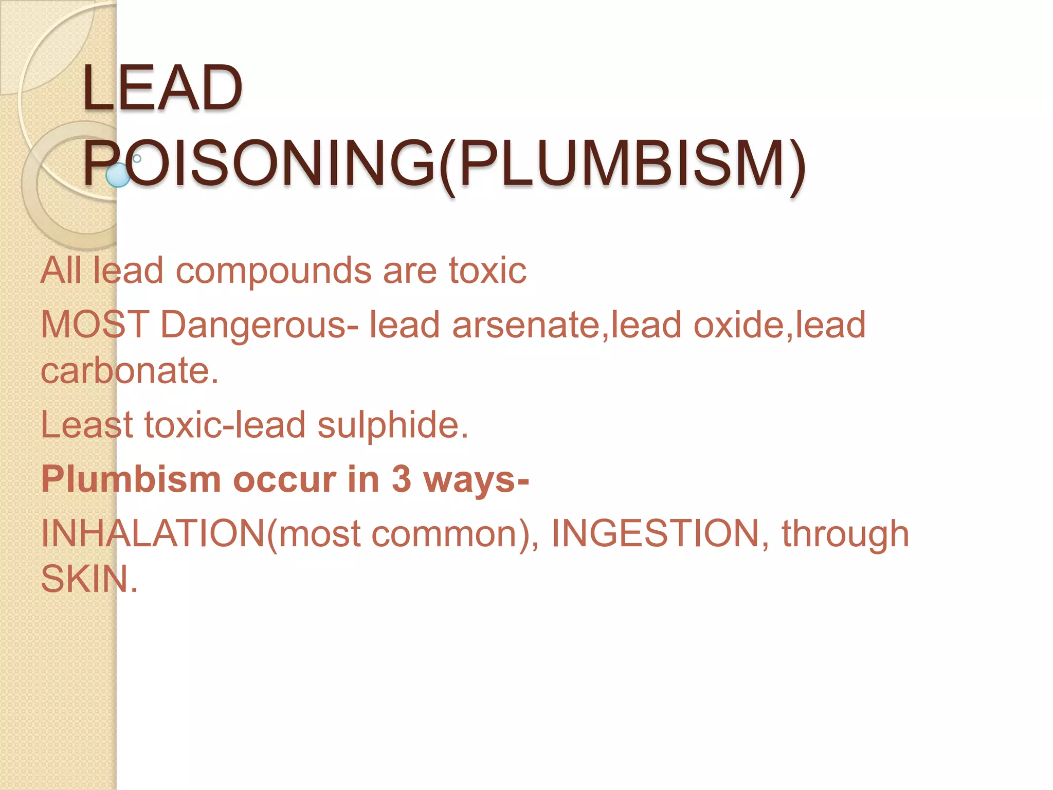 Lead poisoning | PPTX