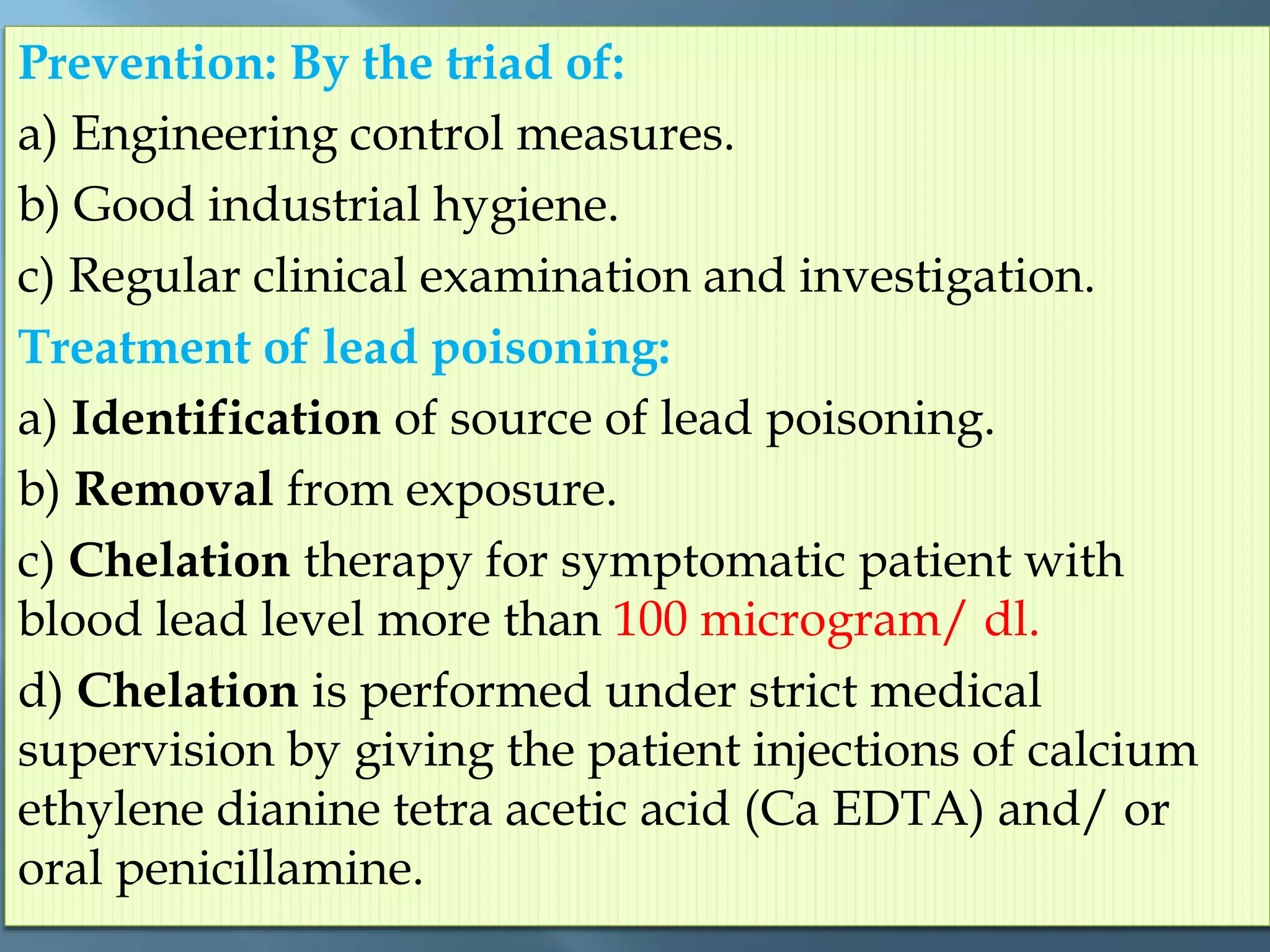 Lead poisoning | PPTX