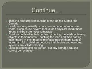 Lead poisoning | PPT