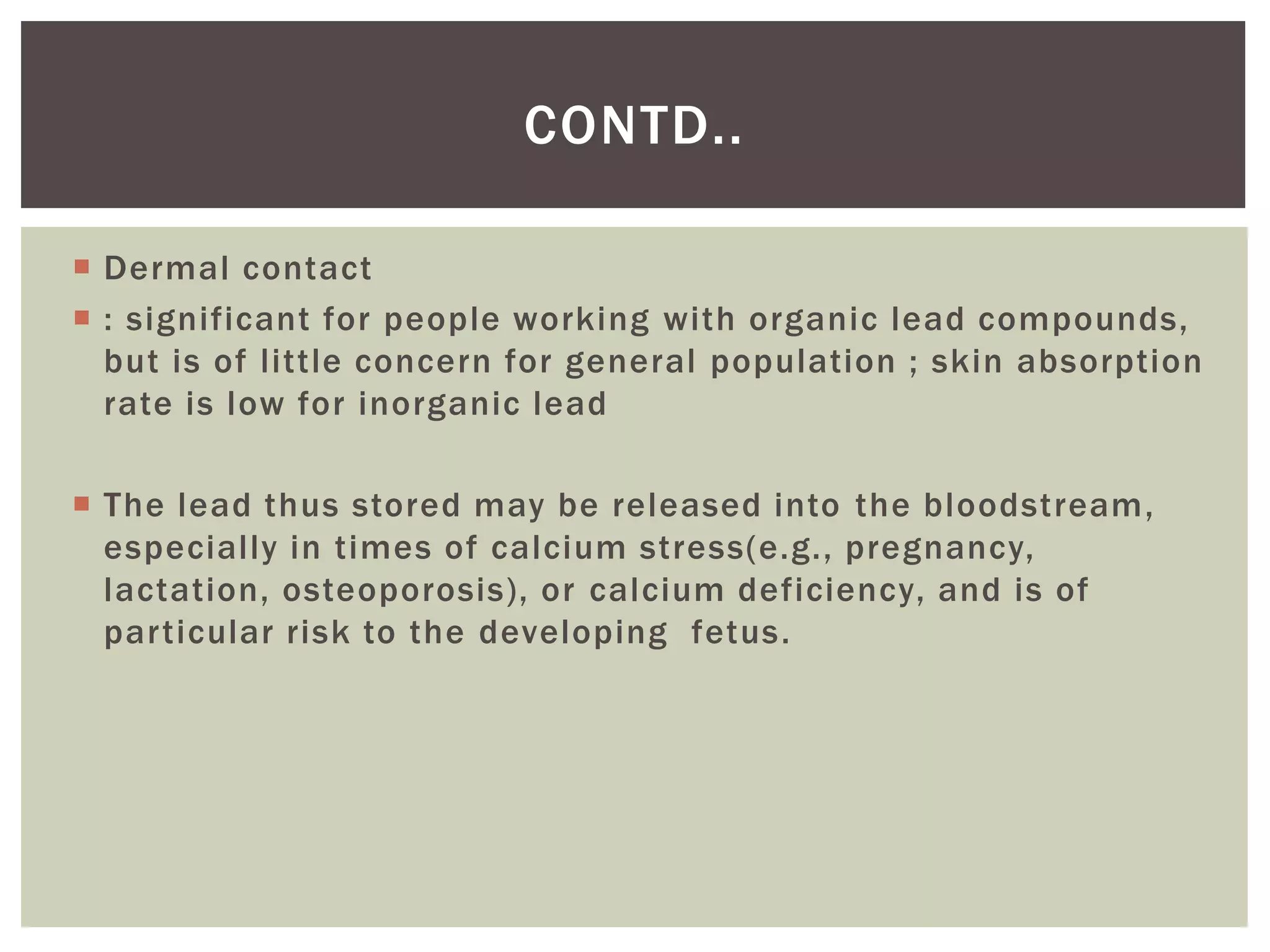 Lead poisoning & its treatment | PPTX