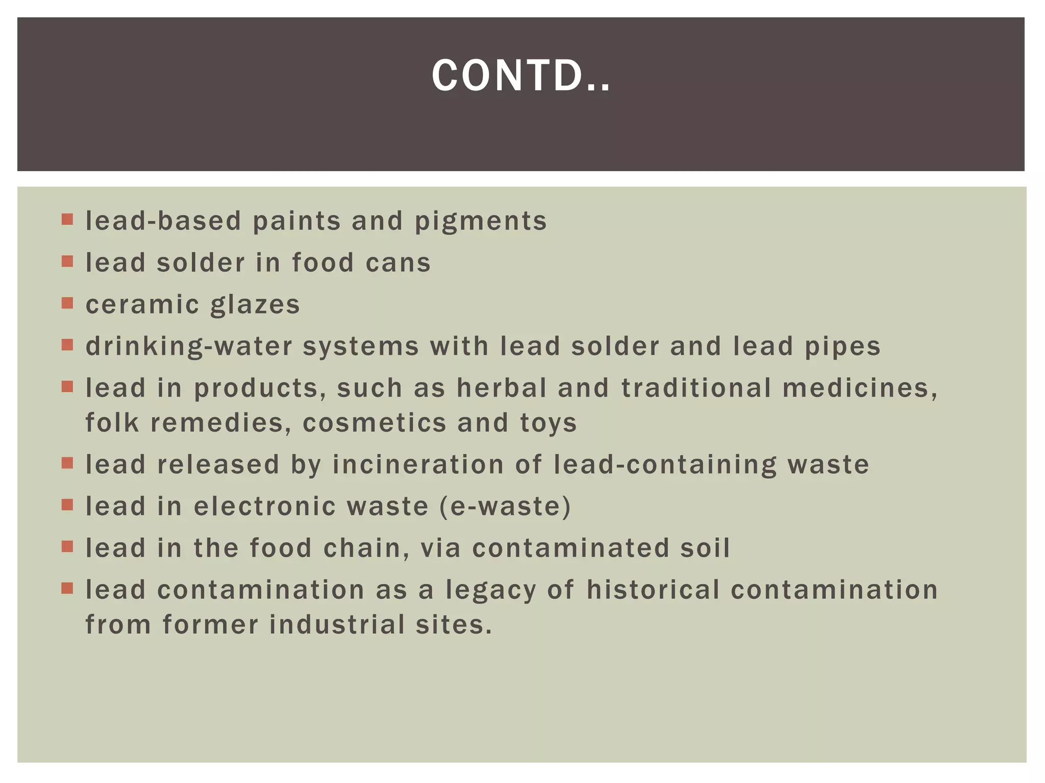 Lead poisoning & its treatment | PPTX