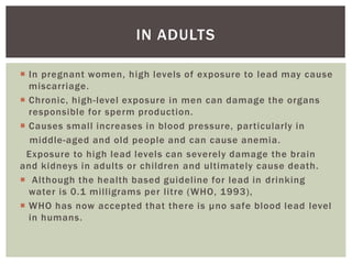 Lead poisoning & its treatment | PPTX