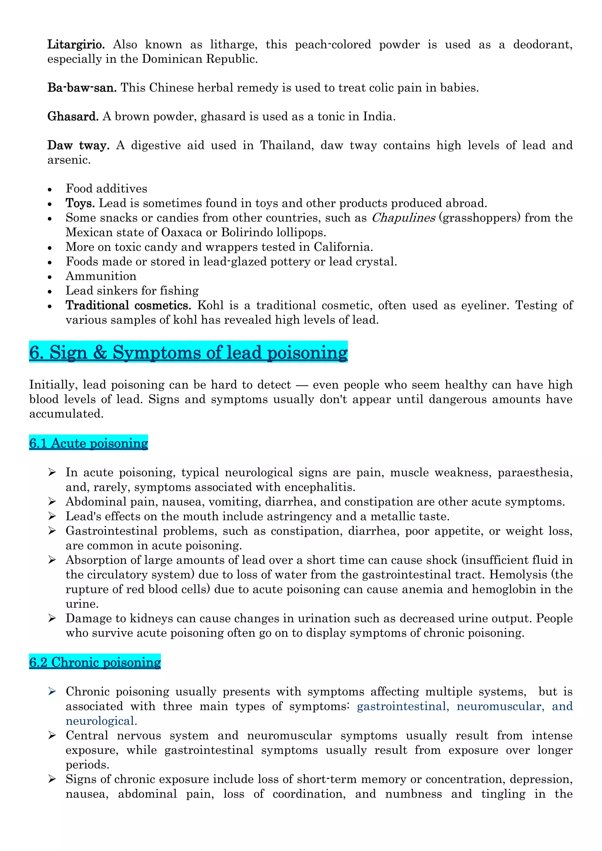 Lead poisoning by jakaria | PDF