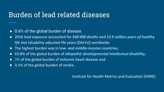 Lead poisoning in neurology | PPTX