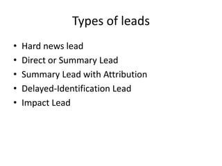 News Leads | PPT