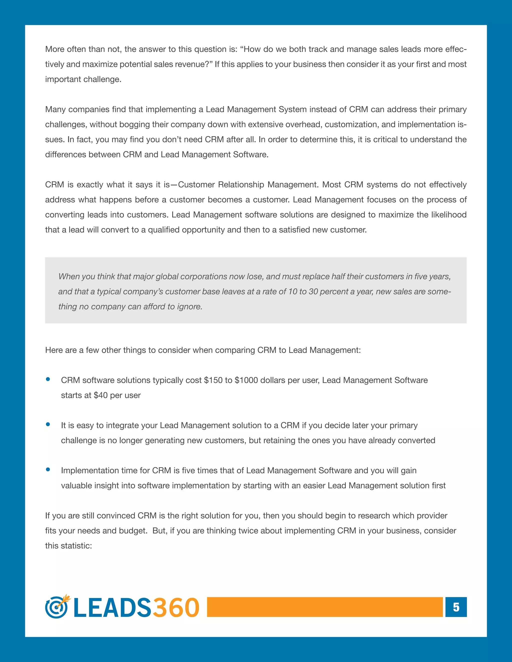 Leads360 WP - Why CRM Fails | PDF