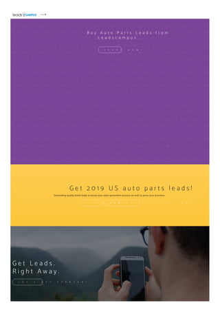 Get Used Auto Parts Leads | Engines and Transmissions | PDF