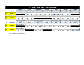 Lead schedule 11 02 14 | PDF