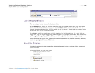 Lead Scoring with Marketo | DOCX