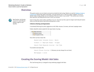 Lead Scoring with Marketo | DOCX