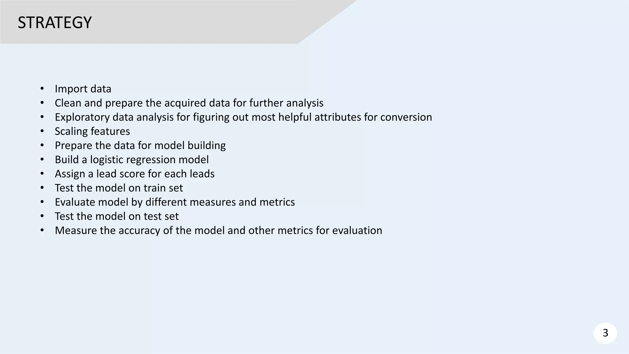 Lead scoring case study presentation | PDF