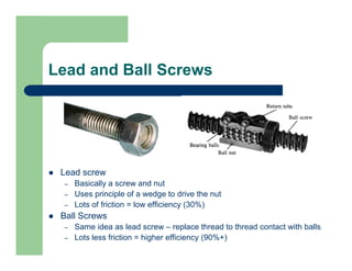 Lead screws gears_power_budgets | PDF