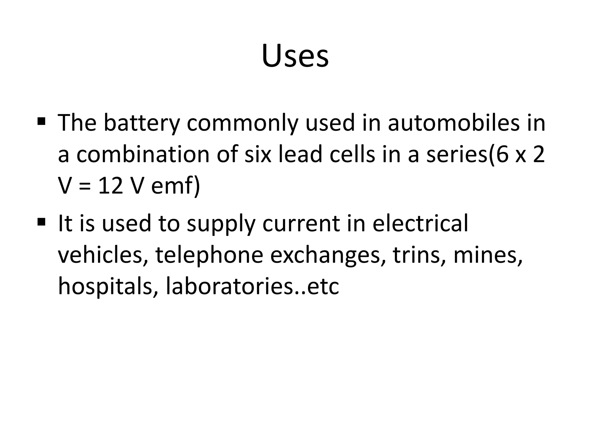 Lead storage battery | PPTX