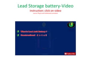 Lead storage battery | PPTX
