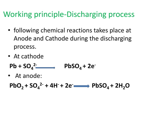 Lead storage battery | PPTX | Chemistry | Science