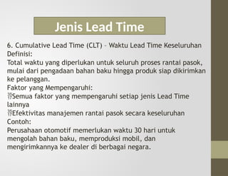 Konsep lead time dalam manajemen rantai pasok | PPTX