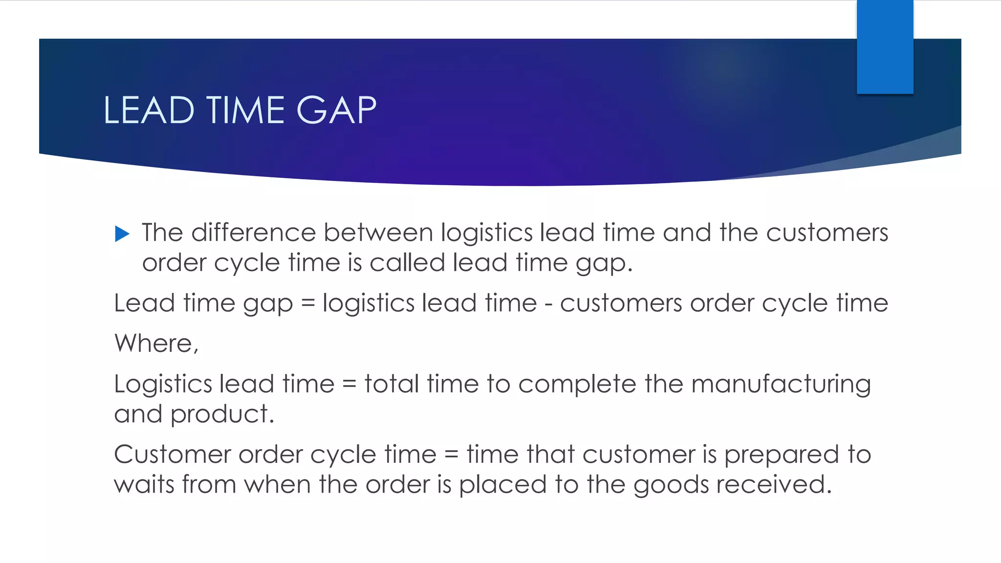 Lead time gap | PPTX