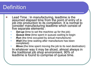 Lead Time System (LTS) Detail Presentation | PPT