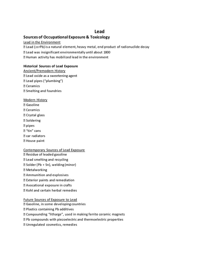 Lead Toxicity Docx