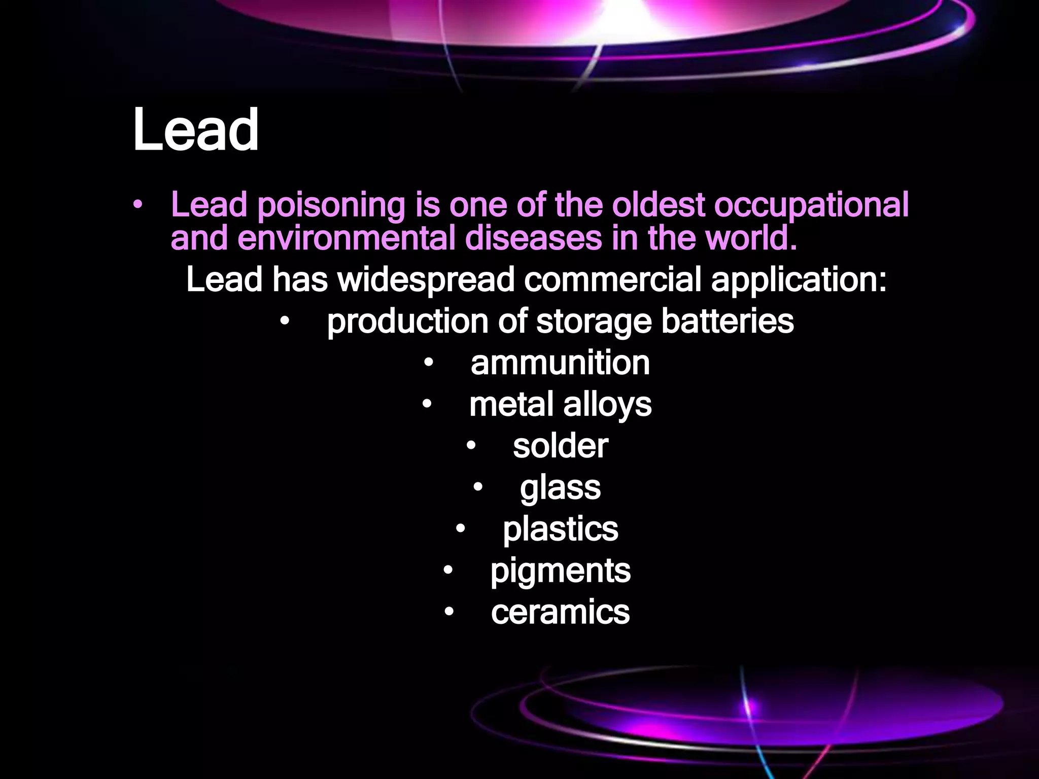 Lead toxicity | PPSX