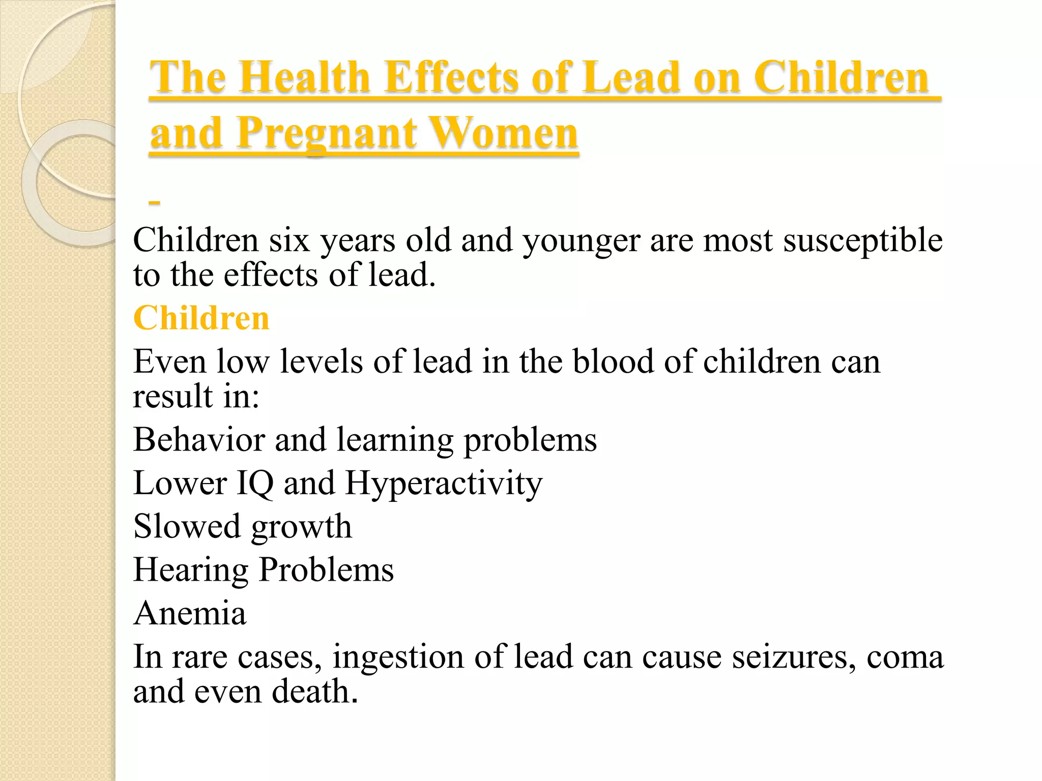 Lead toxicity | PPTX