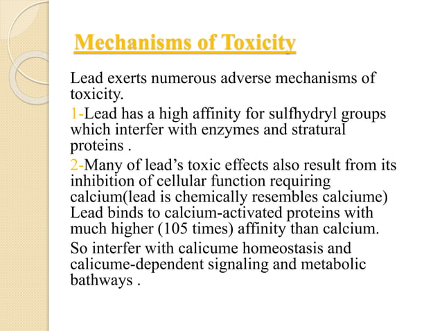 Lead toxicity | PPTX | Pregnancy | Reproductive Health