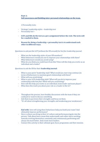 Lead training manual coaching visit | DOCX