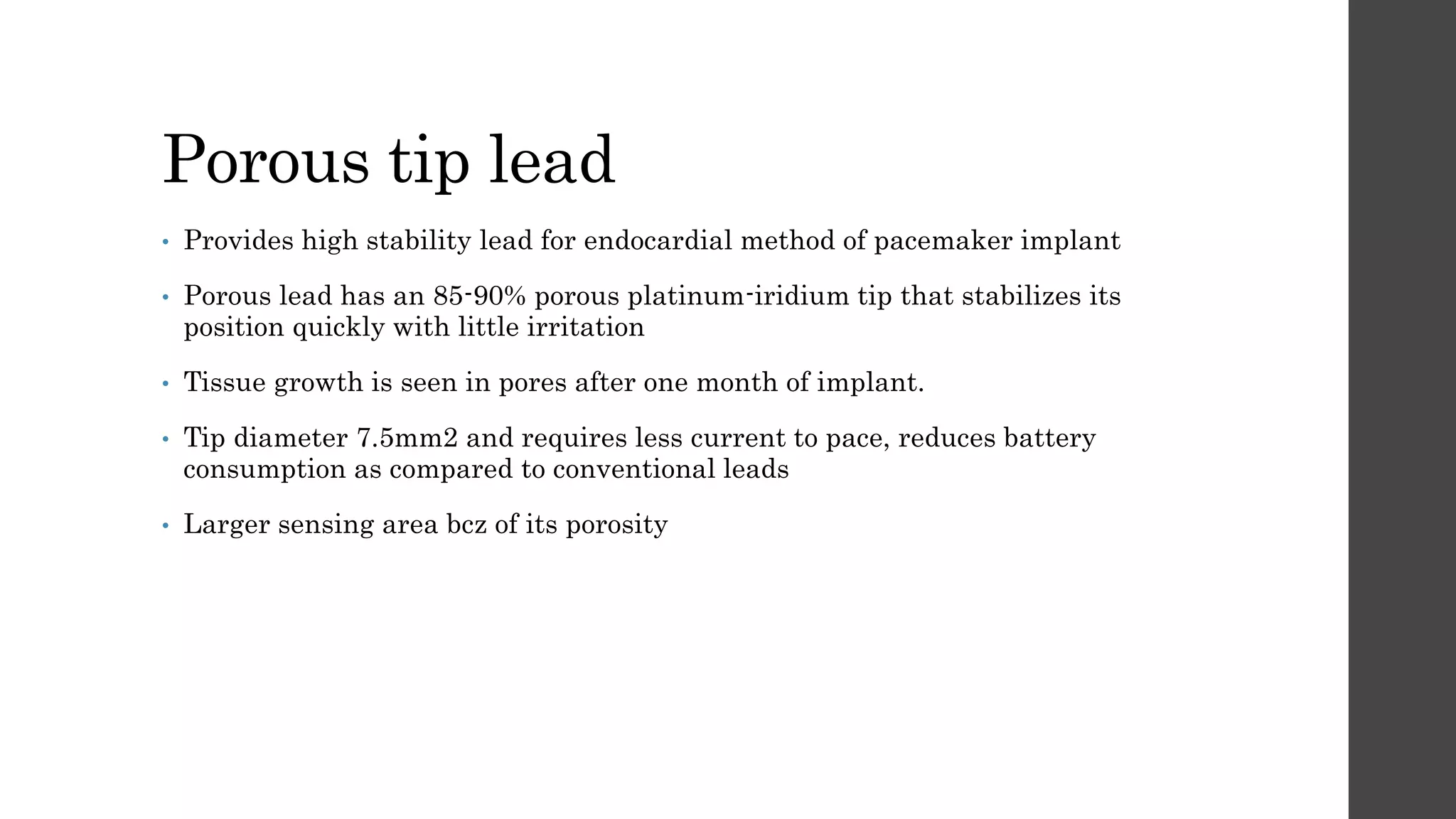 Pacemaker lead wires and electrodes by Haleeful Jud | PPTX