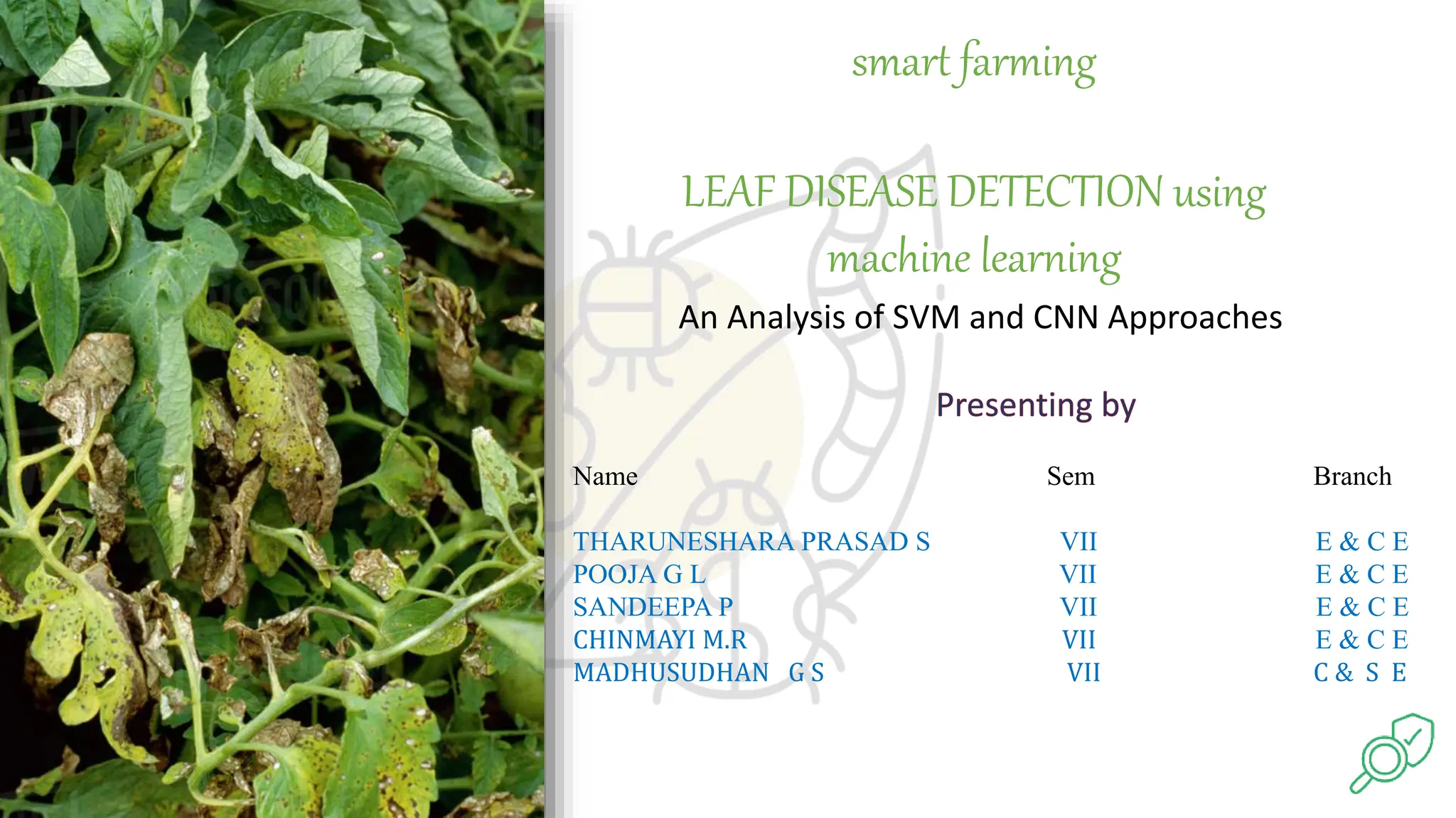 Leaf Diseases Detection System Using Machine Learning Pptx