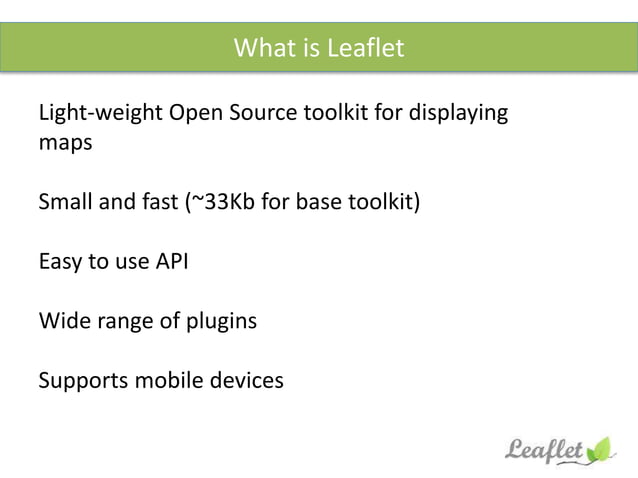 Getting Started with Leaflet JS | PPT