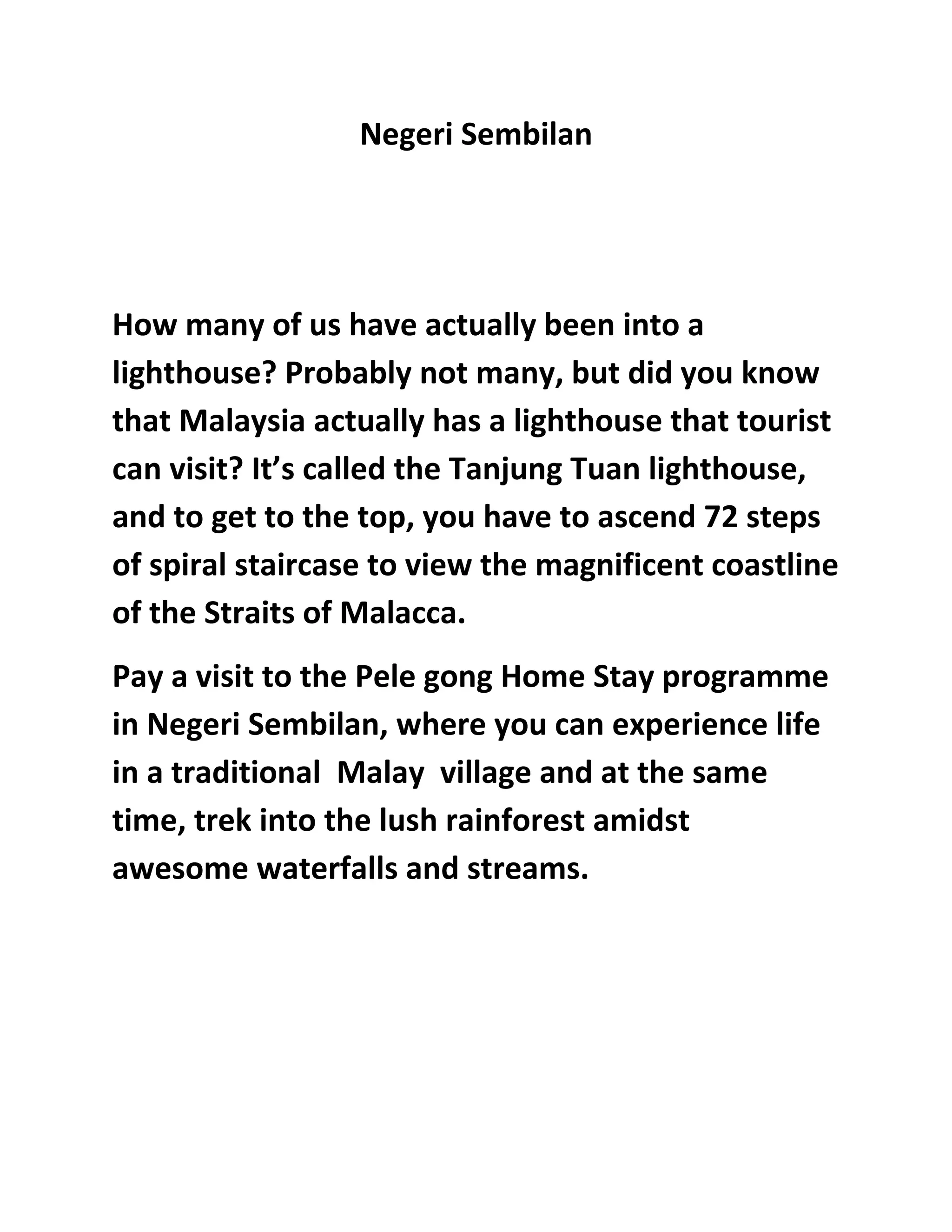 Contoh isi brosur about Visit Malaysia | DOC