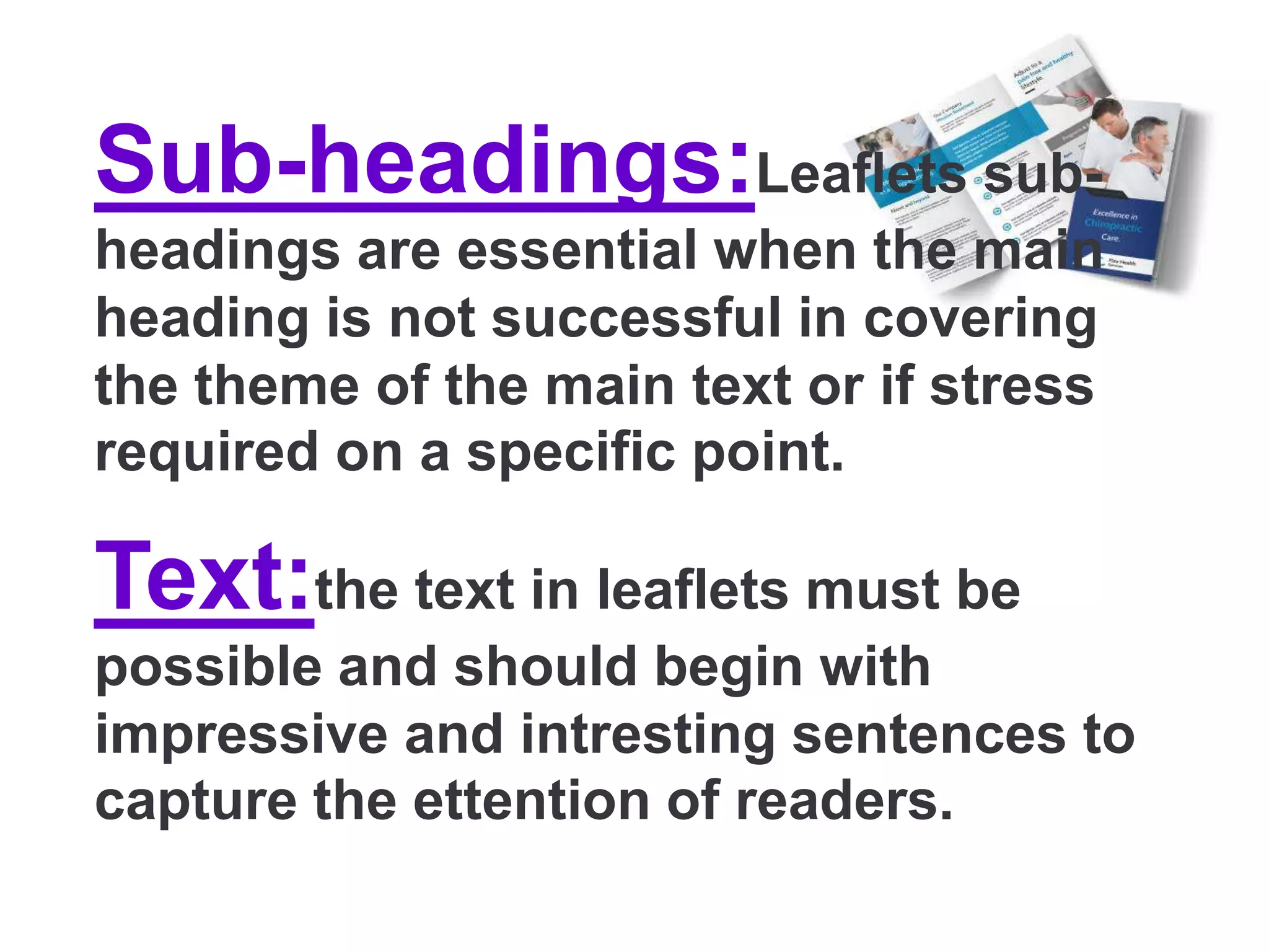 leaflet.and pamphlet pptx | PPTX