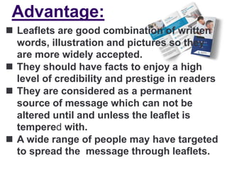 leaflet.and pamphlet pptx | PPTX