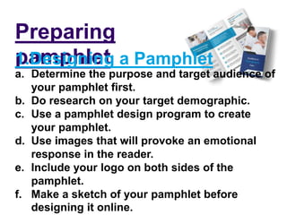 leaflet.and pamphlet pptx | PPTX