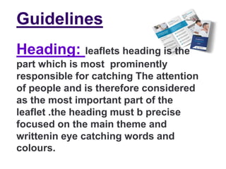 leaflet.and pamphlet pptx | PPTX