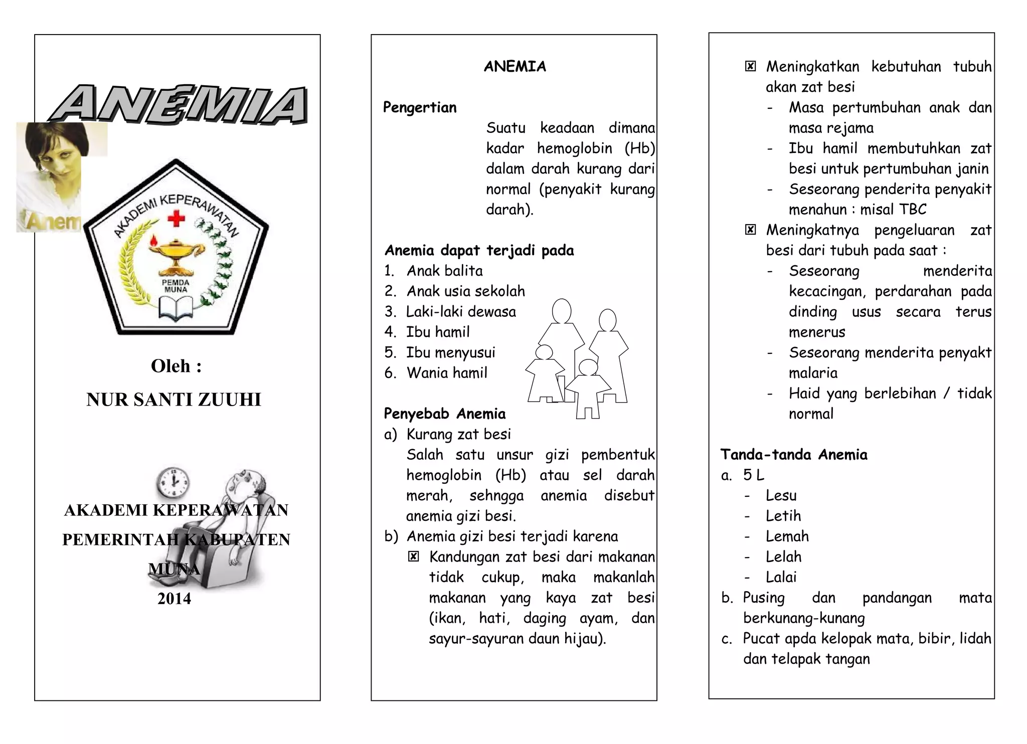 Leaflet anemia akper pemda muna | DOC