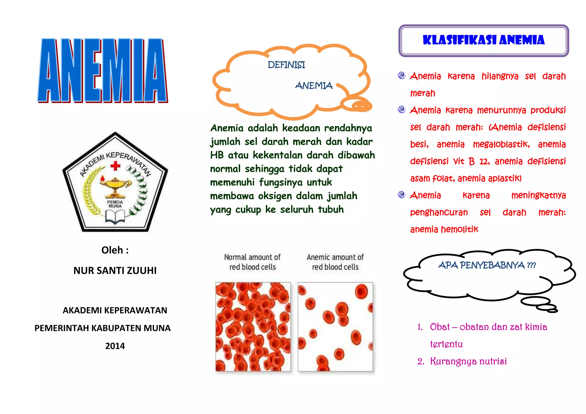 Leaflet anemia akper pemda muna 5 | PPT