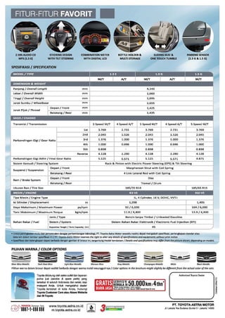 Leaflet Toyota Avanza mi 2013 | PDF