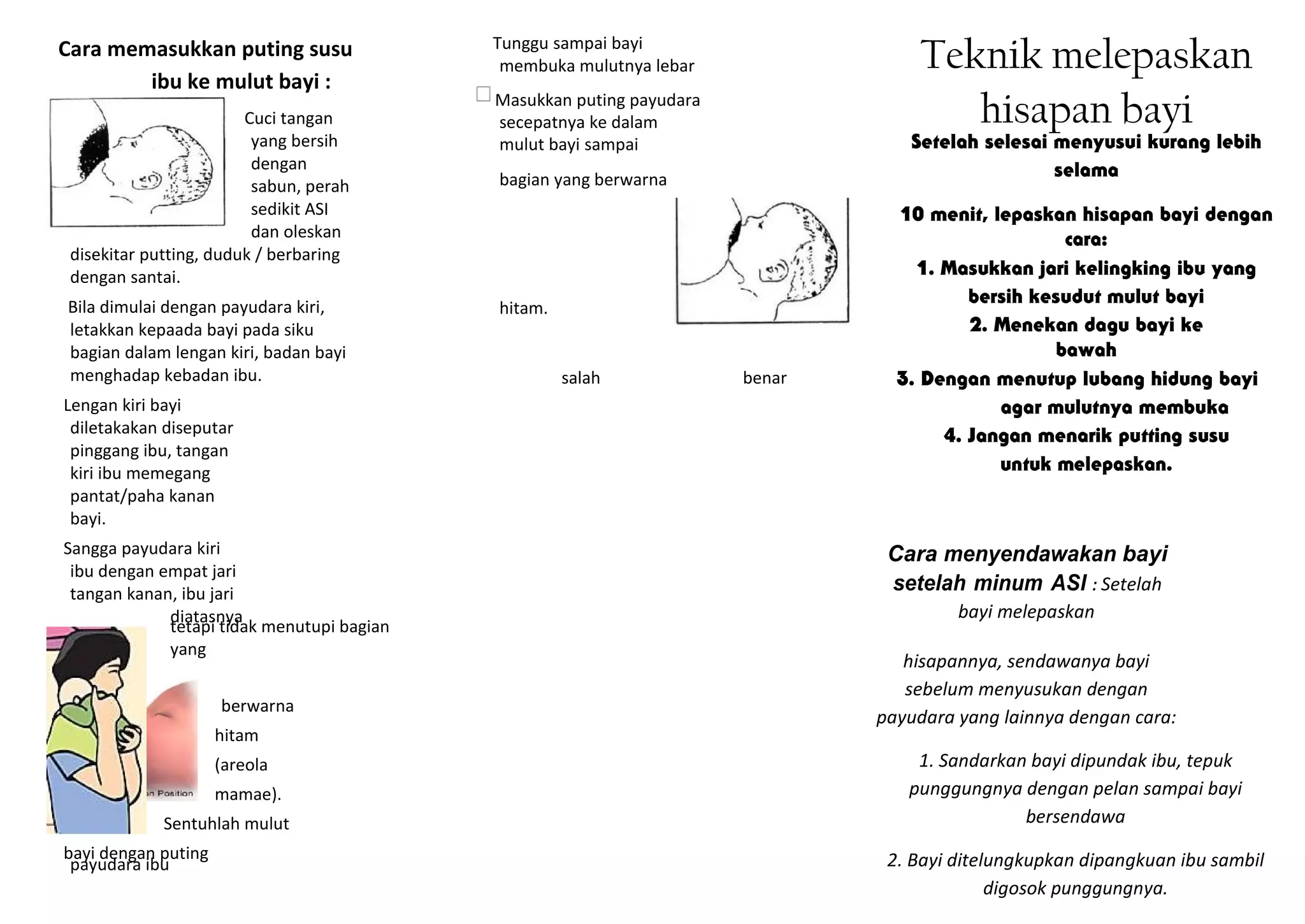 Leaflet cara menyusui bayi yang benar | RTF