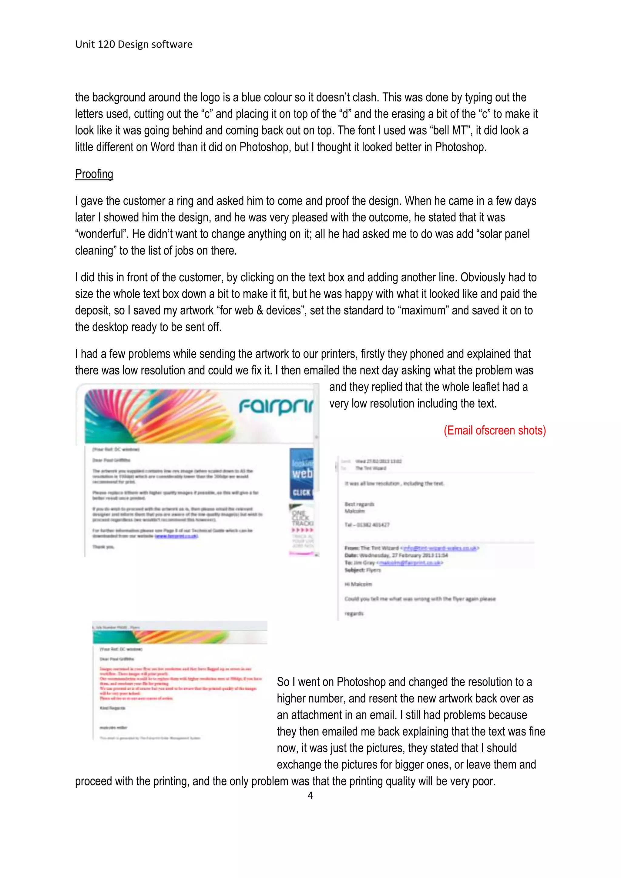 Leaflet design project | DOCX