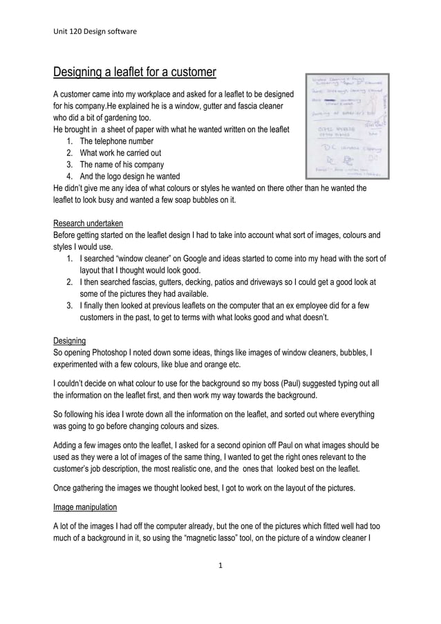 Leaflet design project | PDF