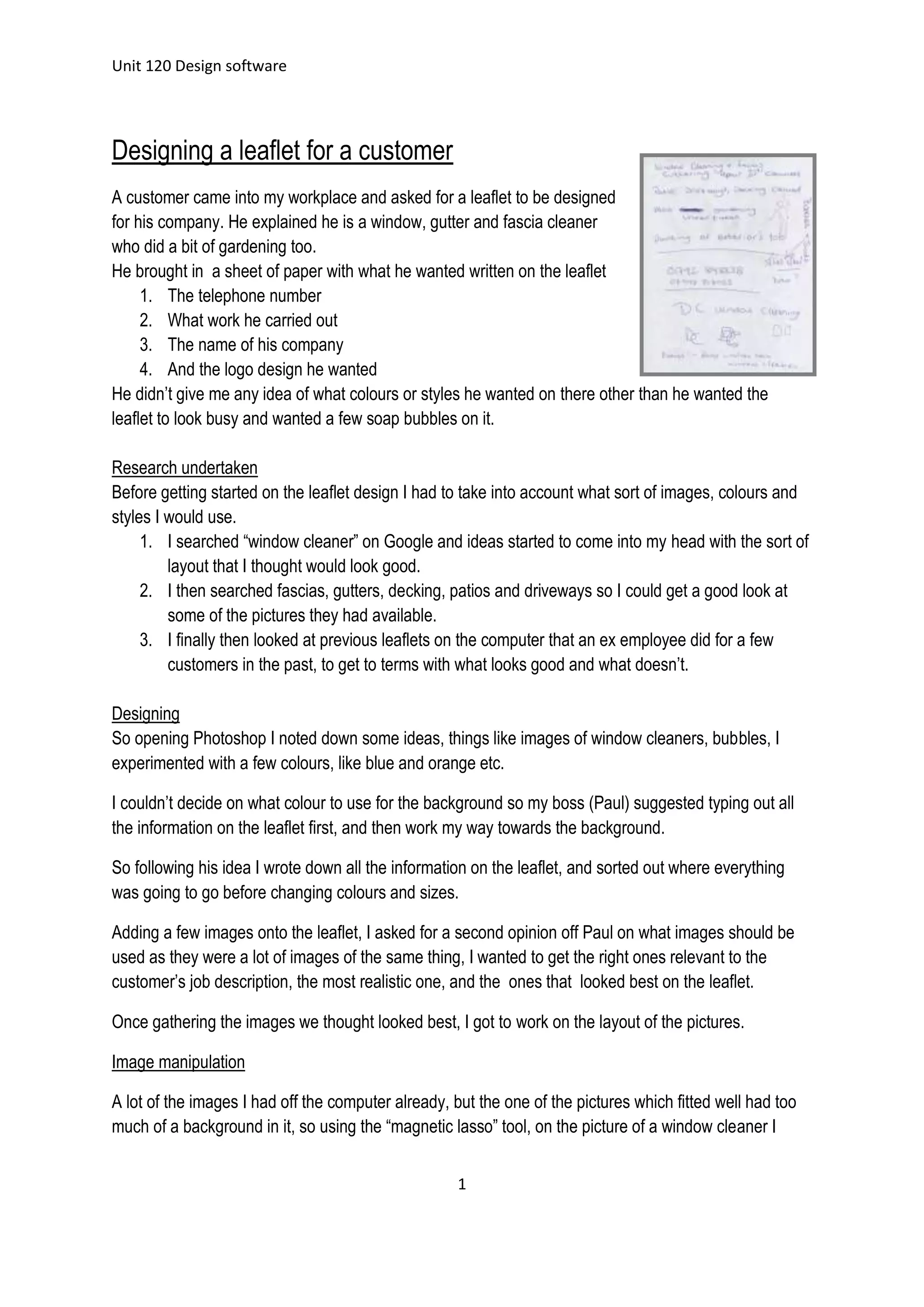 Leaflet design | DOCX