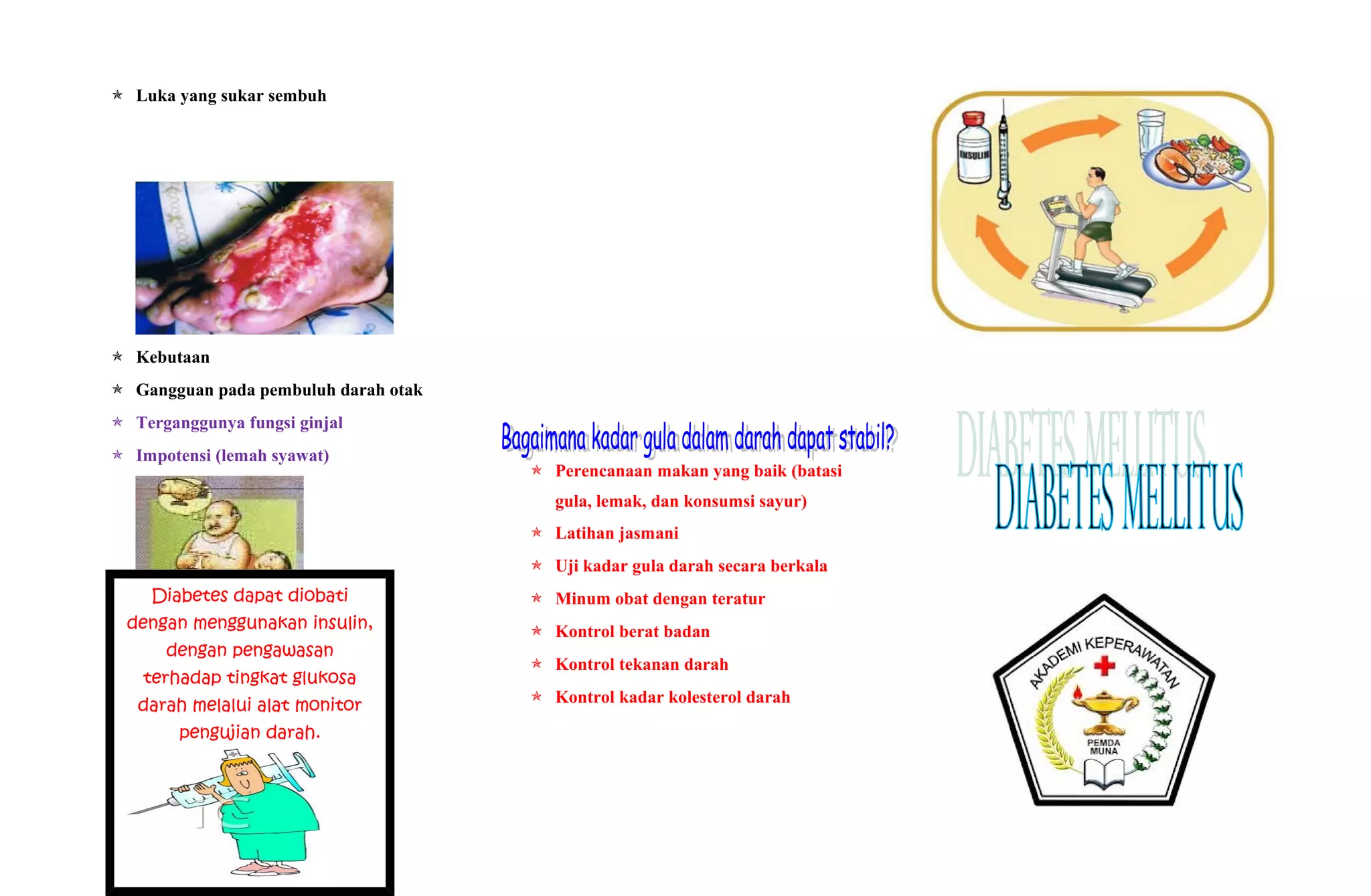 Leaflet diabetes melitus akper muna | DOC