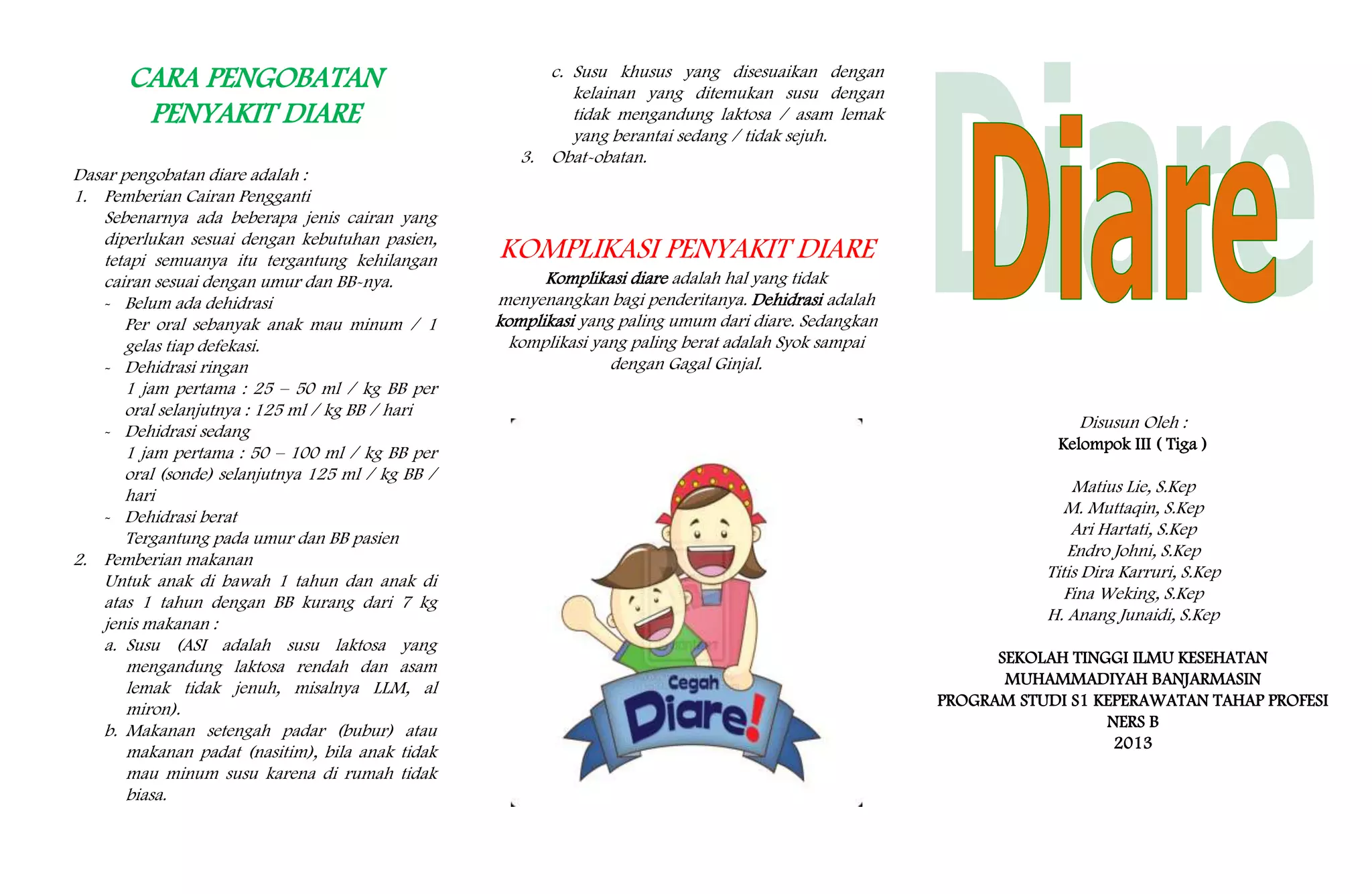 Leaflet diare | PPT